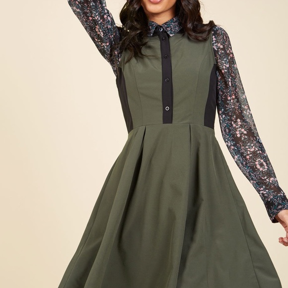 Modcloth | Dresses | New Modcloth Business Over Bianco Shirt Dress ...